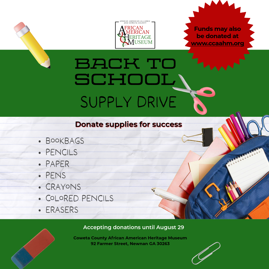 Back 2 School Supply Drive - African American Heritage Museum